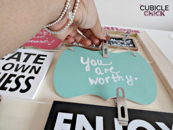 DIY Daily Affirmations Board Tutorial - The Cubicle Chick