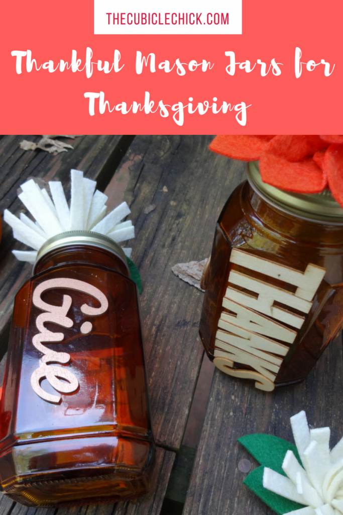 DIY Thankful Mason Jars for Thanksgiving Entertaining