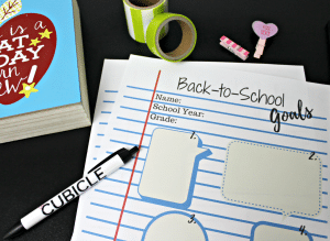 Download My Free Back to School Goals Printable For Your Student