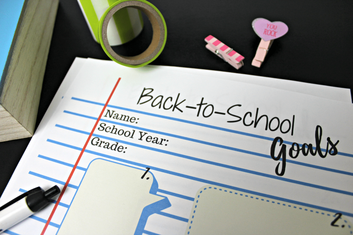 Download My Free Back to School Goals Printable For Your Student