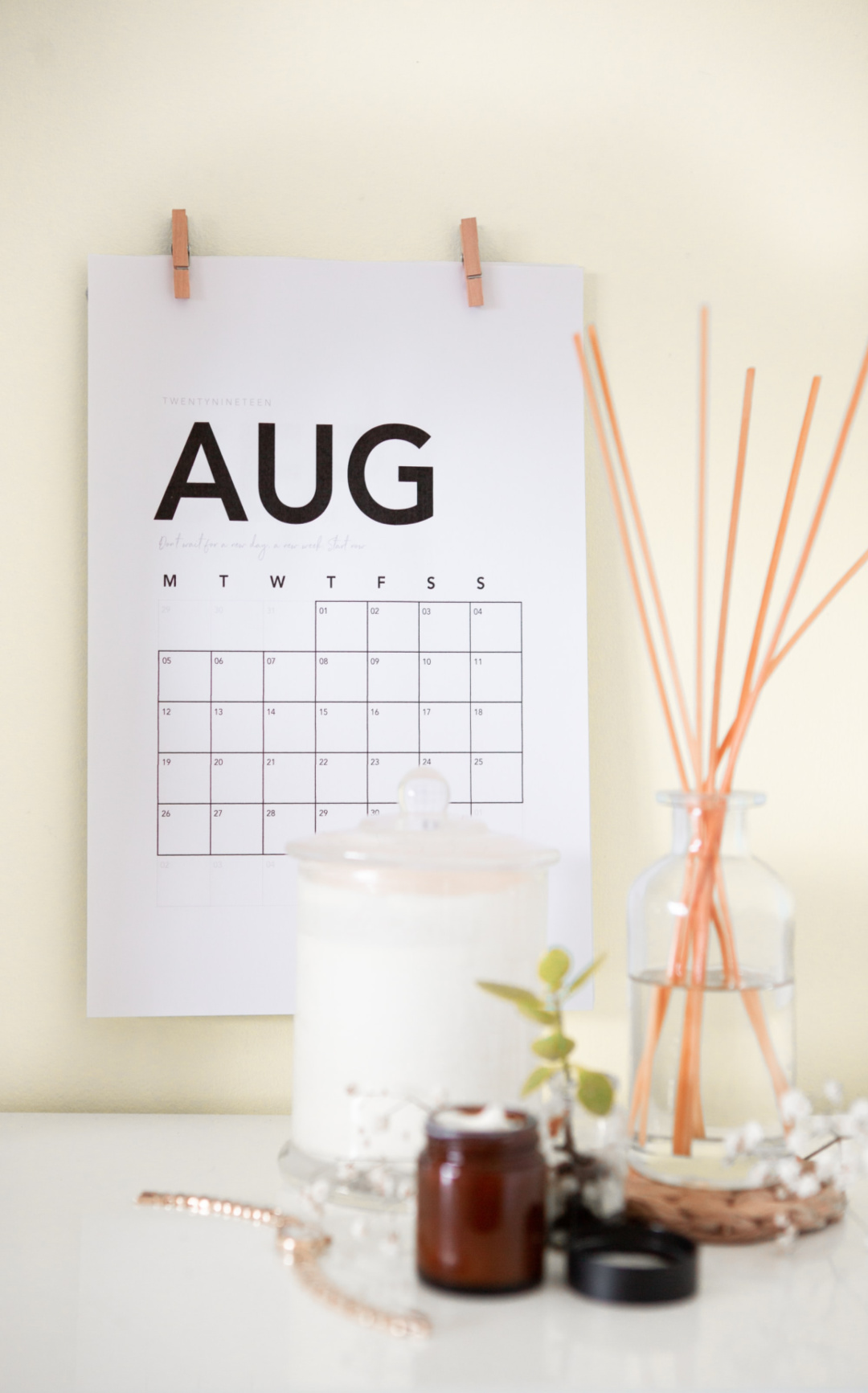 New Beginnings + August Desktop Calendar Freebie